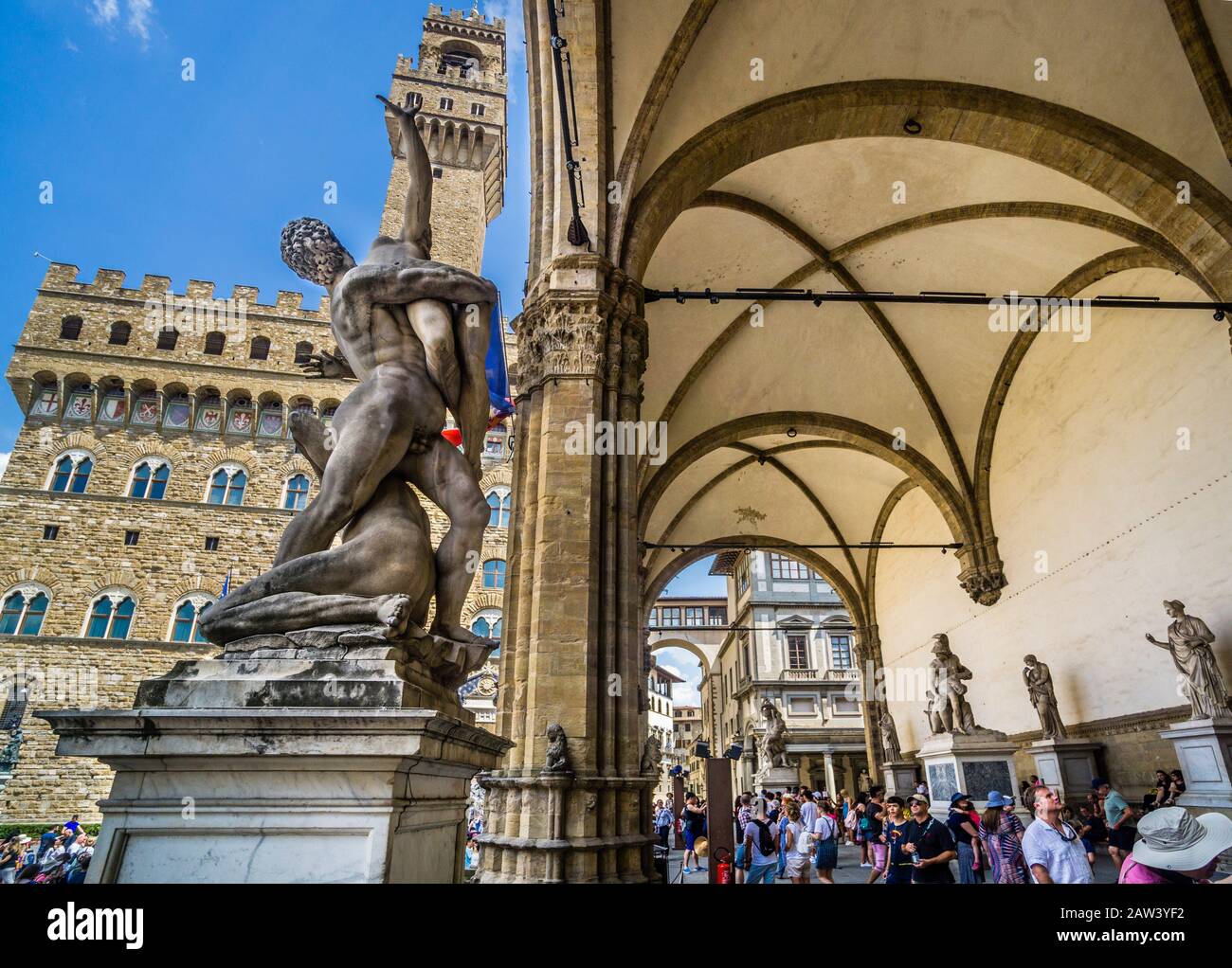 Rape of the Sabine Women sculpture at the open-air sculpture gallery of ...