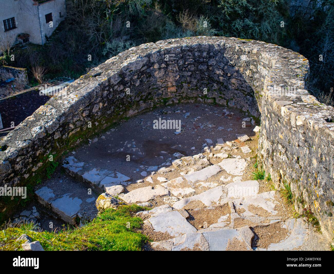 A Twisting Path Leading Down From A Hill Stock Photo - Alamy