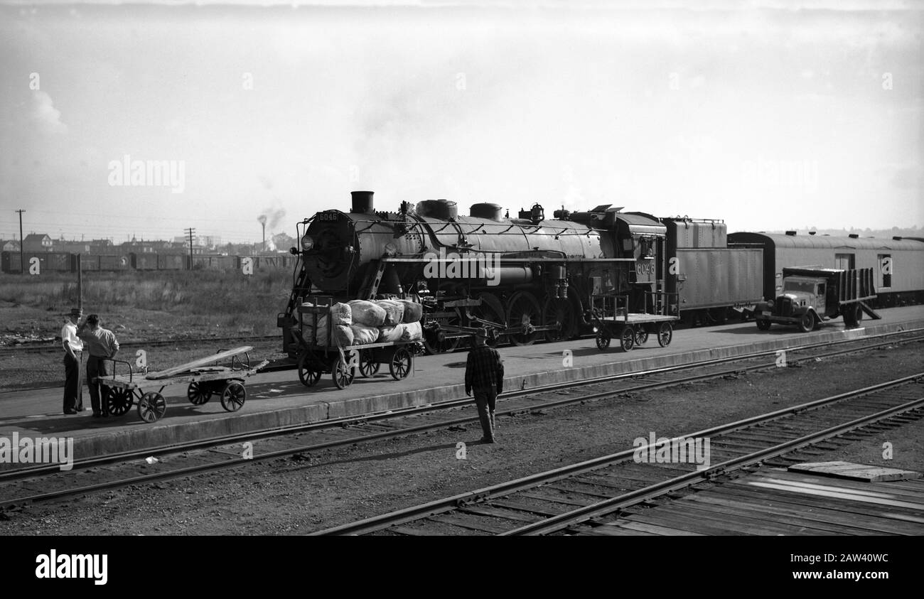 CNR Canadian National Railway Engine #6046 Vancouver BC 1952 Stock ...