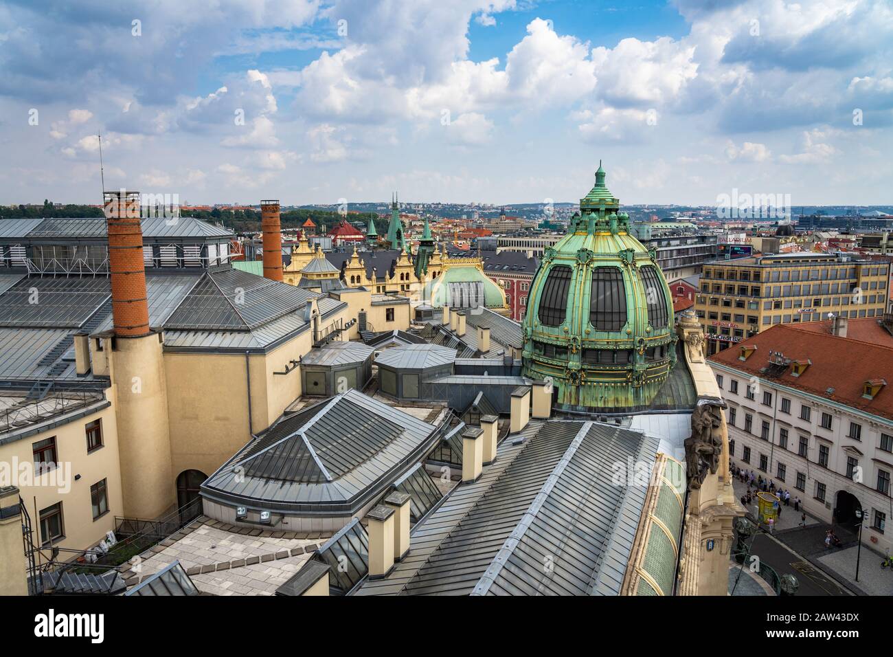 Architecture and landmark skyline of Prague in Czech Republic Stock ...