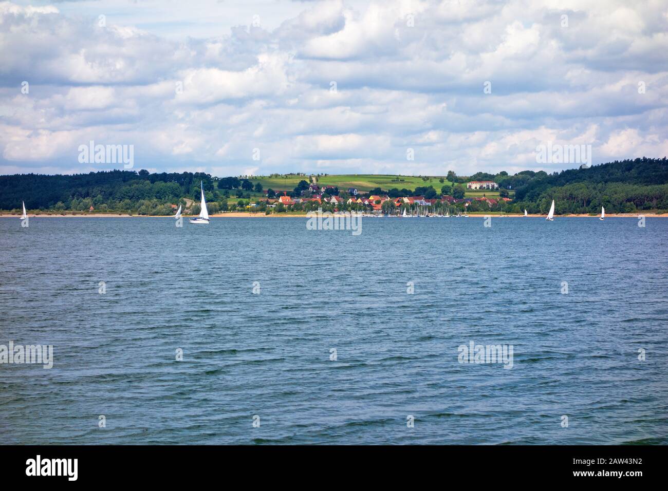 view over the Brombachsee, Germany, Bayern Stock Photo - Alamy