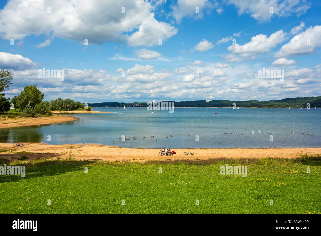view over the Brombachsee, Germany, Bayern Stock Photo - Alamy