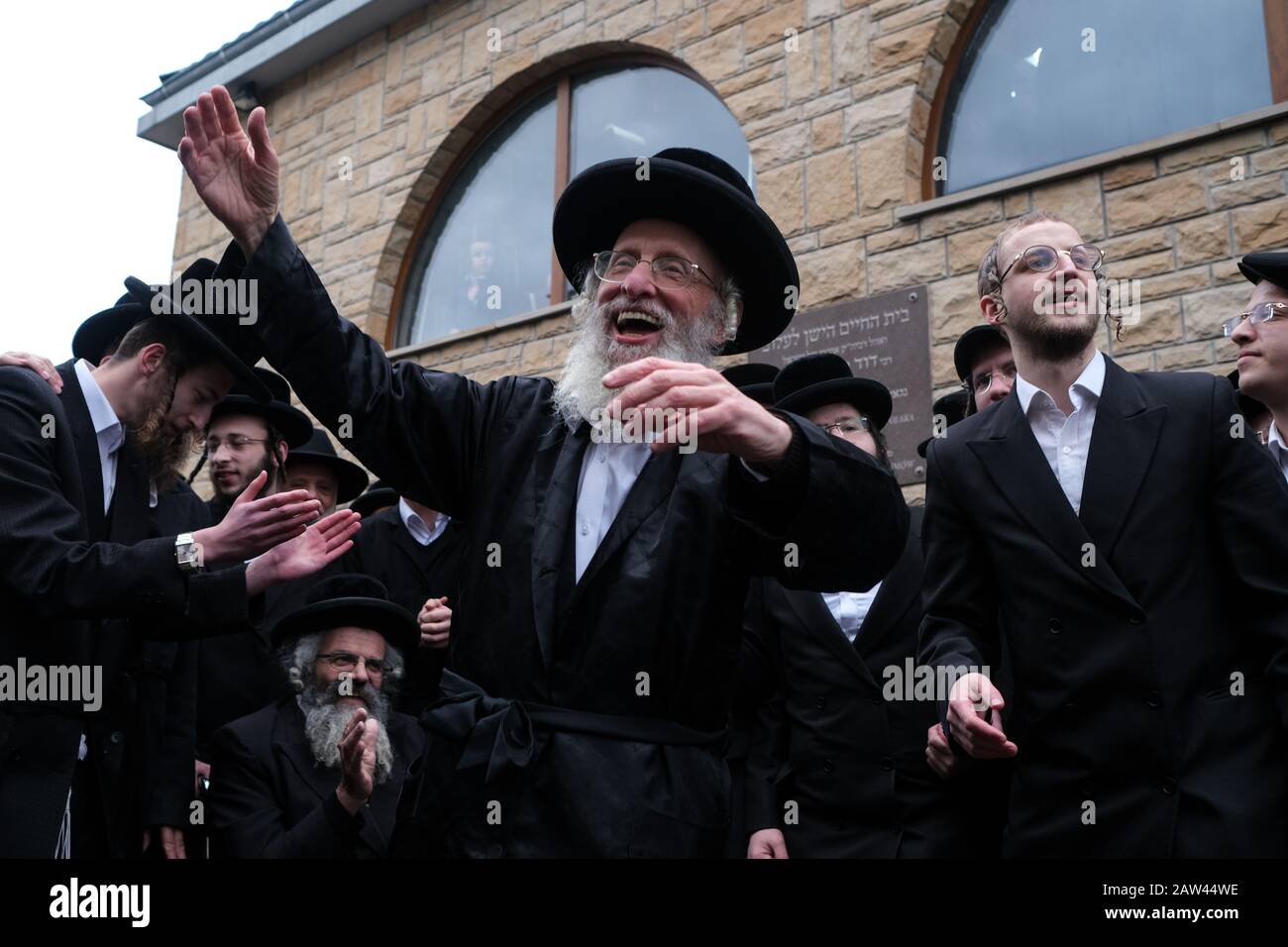 Poland, Lelow- 2 February 2020: Hassidic jews celebrating during ...