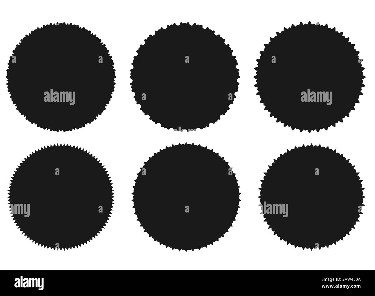Star burst sticker set. Black flat price tags explosion silhouettes ...