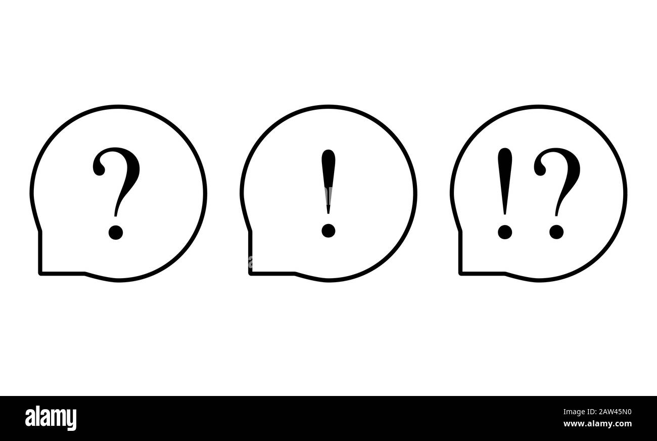 Symbols In Speech Bubbles Vector Icon Set Question Exclamation mark in ... Symbols In Speech Bubbles Vector Icon Set Question Exclamation mark in ...