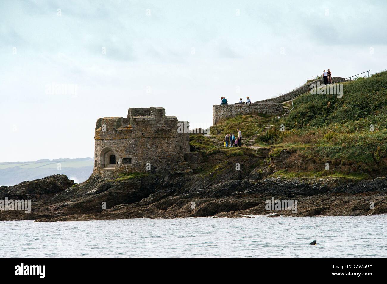Little Dennis Castle on the rocks below Henry eighth's defensive ...