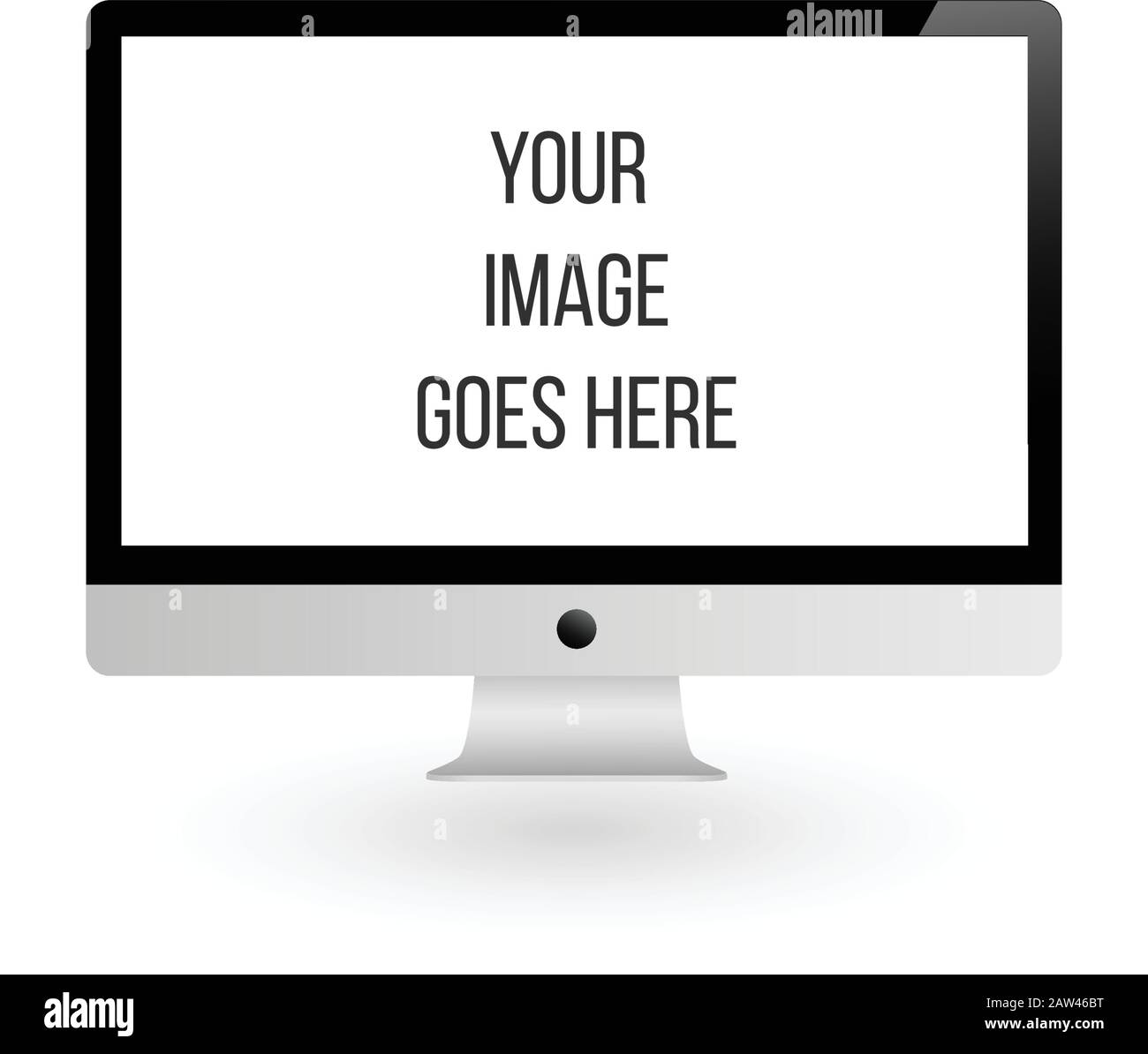 Display monitor computer vector mockup. Stock Vector illustration ... Display monitor computer vector mockup. Stock Vector illustration ...