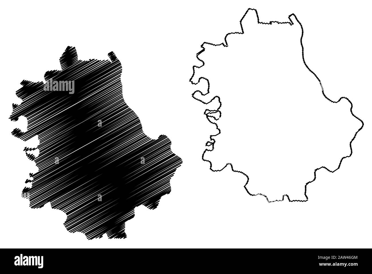 West Backa District (Republic of Serbia, Districts in Vojvodina) map ...
