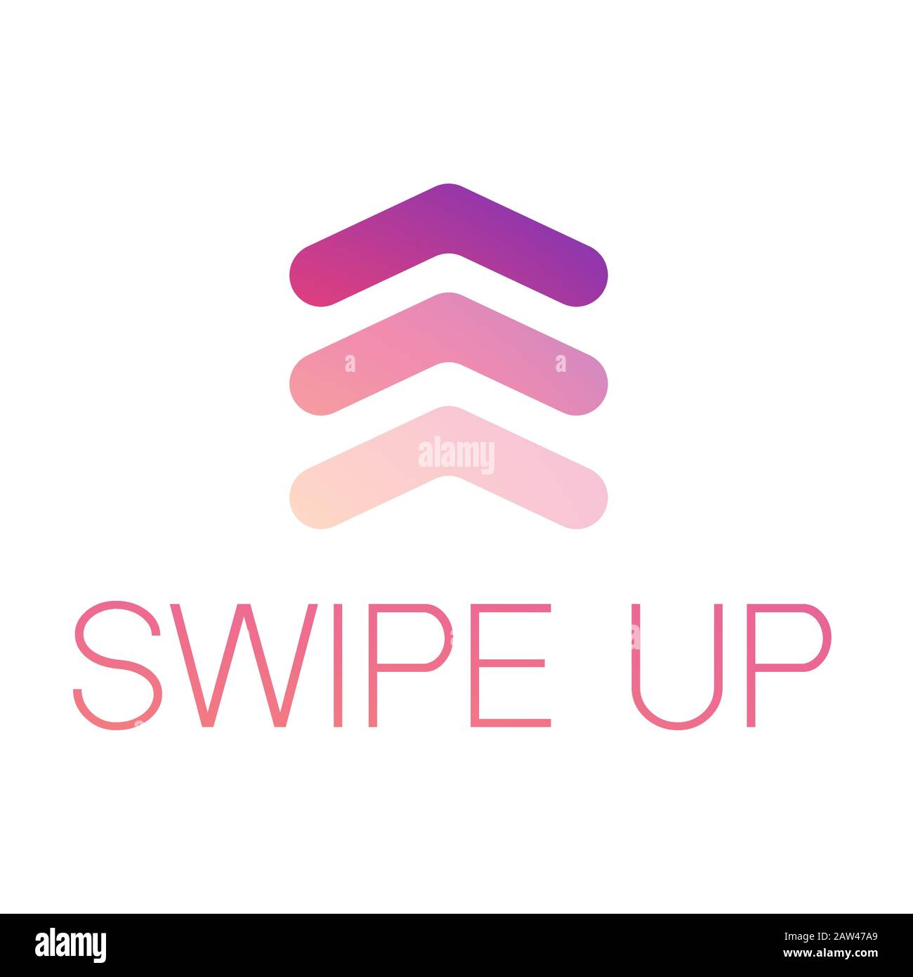 Swipe up, arrow up buttons colorful gradient. Text swipe up. Social media concept. Vector ...