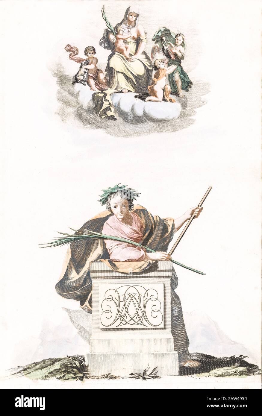 vintage greek or greco roman artwork illustration Stock Photo - Alamy