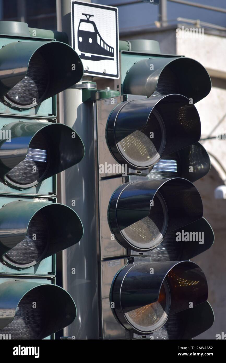 Multiple traffic light signals hi-res stock photography and images - Alamy