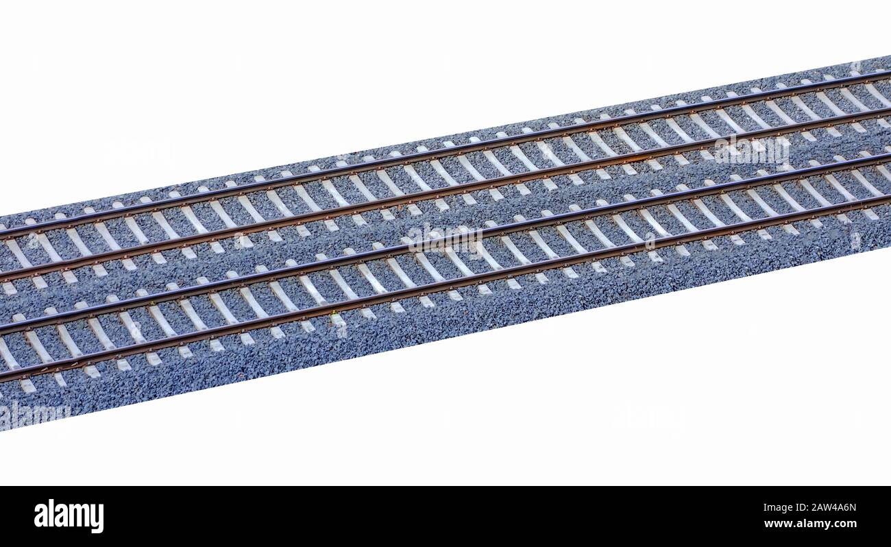 Train Track Isolated Above High Resolution Stock Photography and Images ...