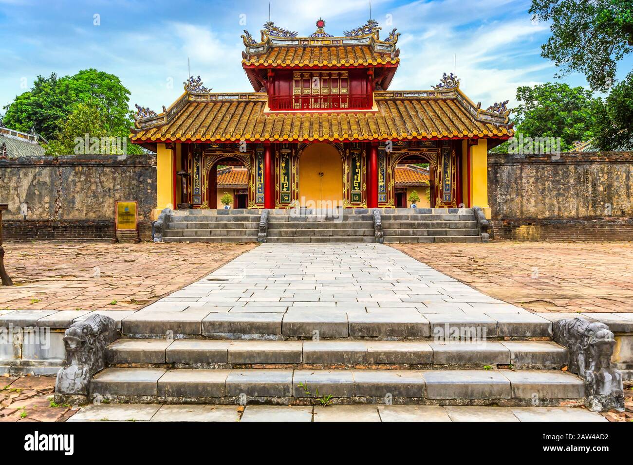 The Ming Mang Royal Tomb complex near Hue, Vietnam, Asia Stock Photo ...