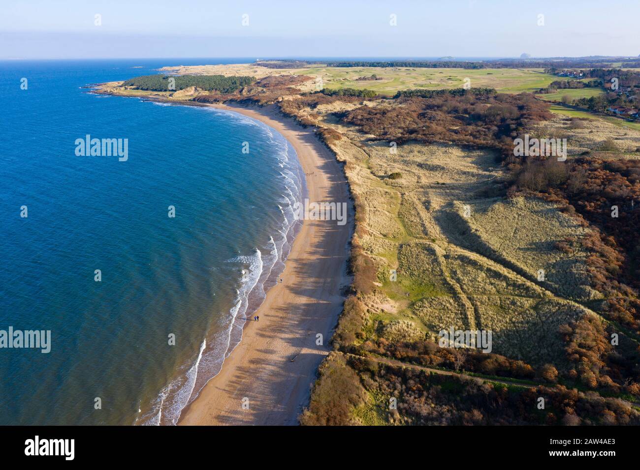 Aerial View Gullane Beach East Lothian High Resolution Stock ...