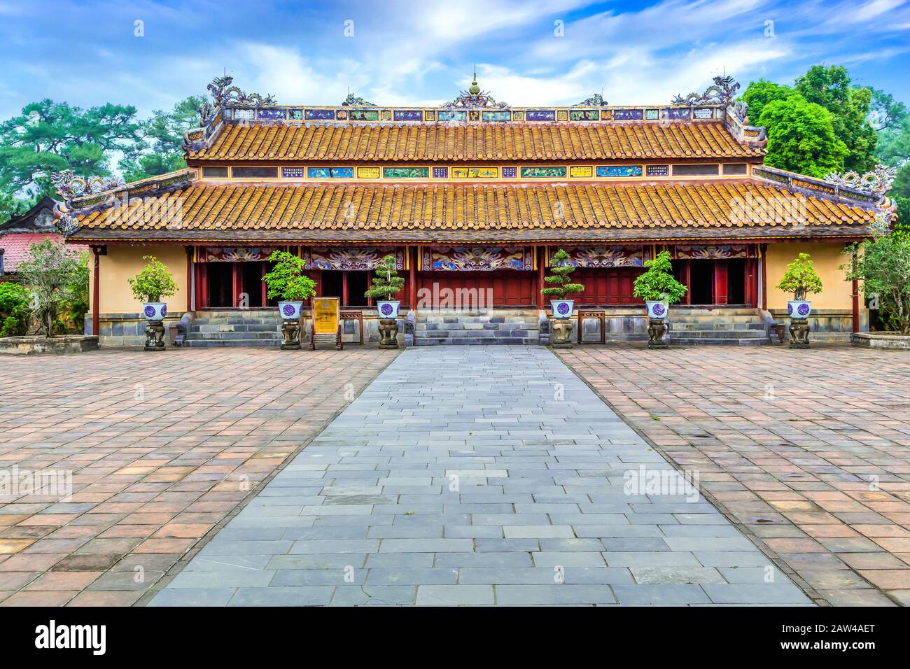 The Ming Mang Royal Tomb complex near Hue, Vietnam, Asia Stock Photo ...
