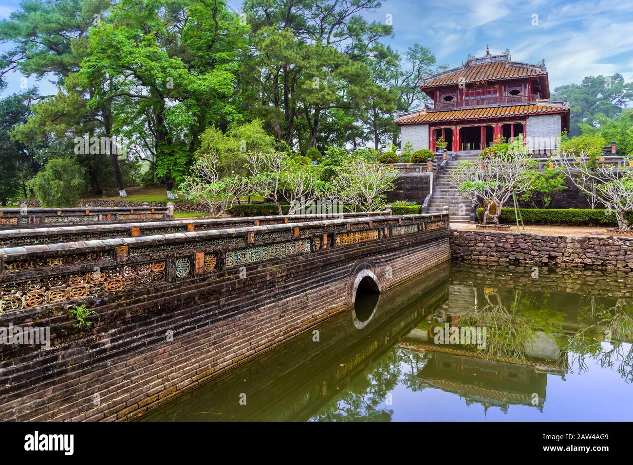 The Ming Mang Royal Tomb complex near Hue, Vietnam, Asia Stock Photo ...