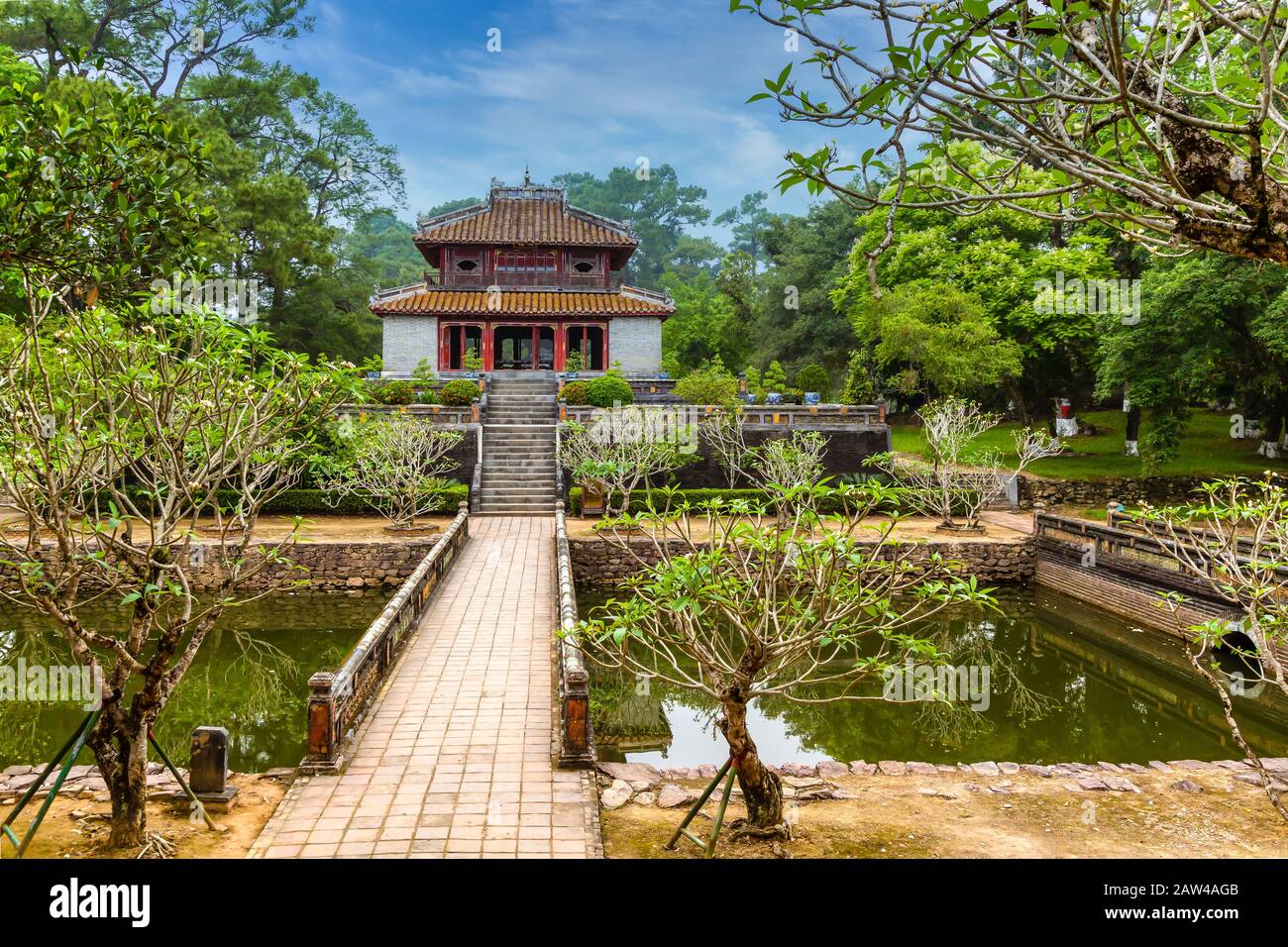 The Ming Mang Royal Tomb complex near Hue, Vietnam, Asia Stock Photo ...