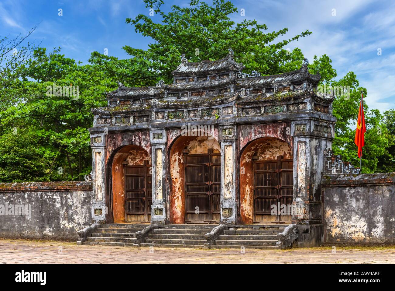 The Ming Mang Royal Tomb complex near Hue, Vietnam, Asia Stock Photo ...