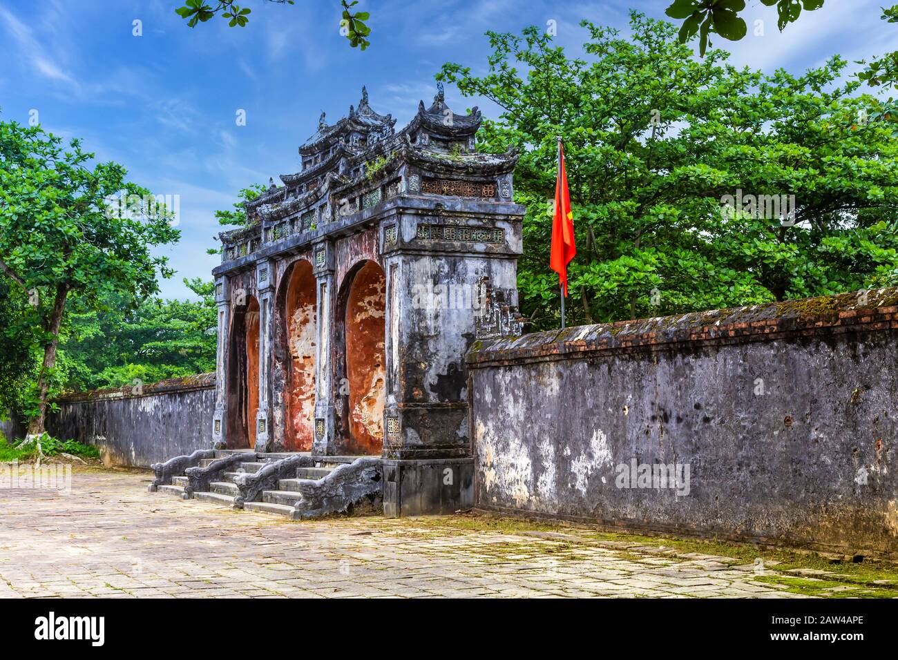 The Ming Mang Royal Tomb complex near Hue, Vietnam, Asia Stock Photo ...
