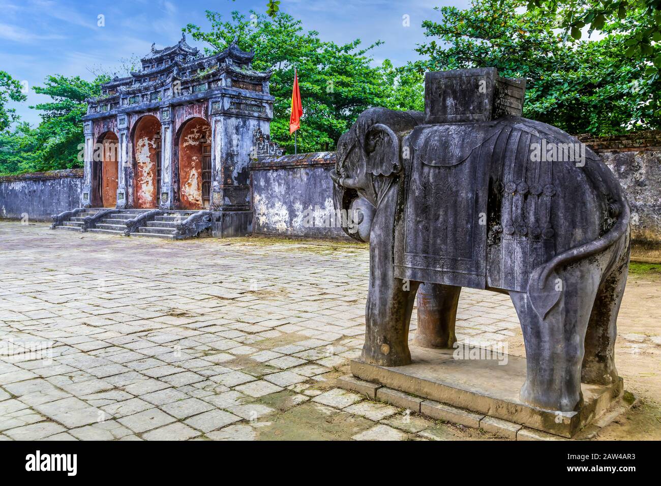 The Ming Mang Royal Tomb complex near Hue, Vietnam, Asia Stock Photo ...
