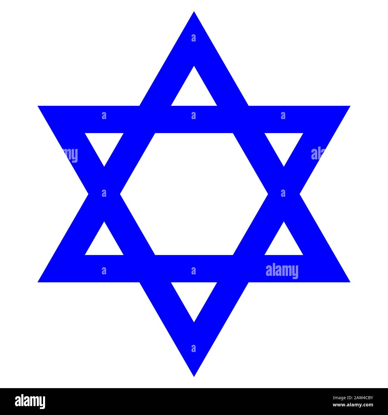 Star of David with the flag of Israel. Icon on a white background in ...