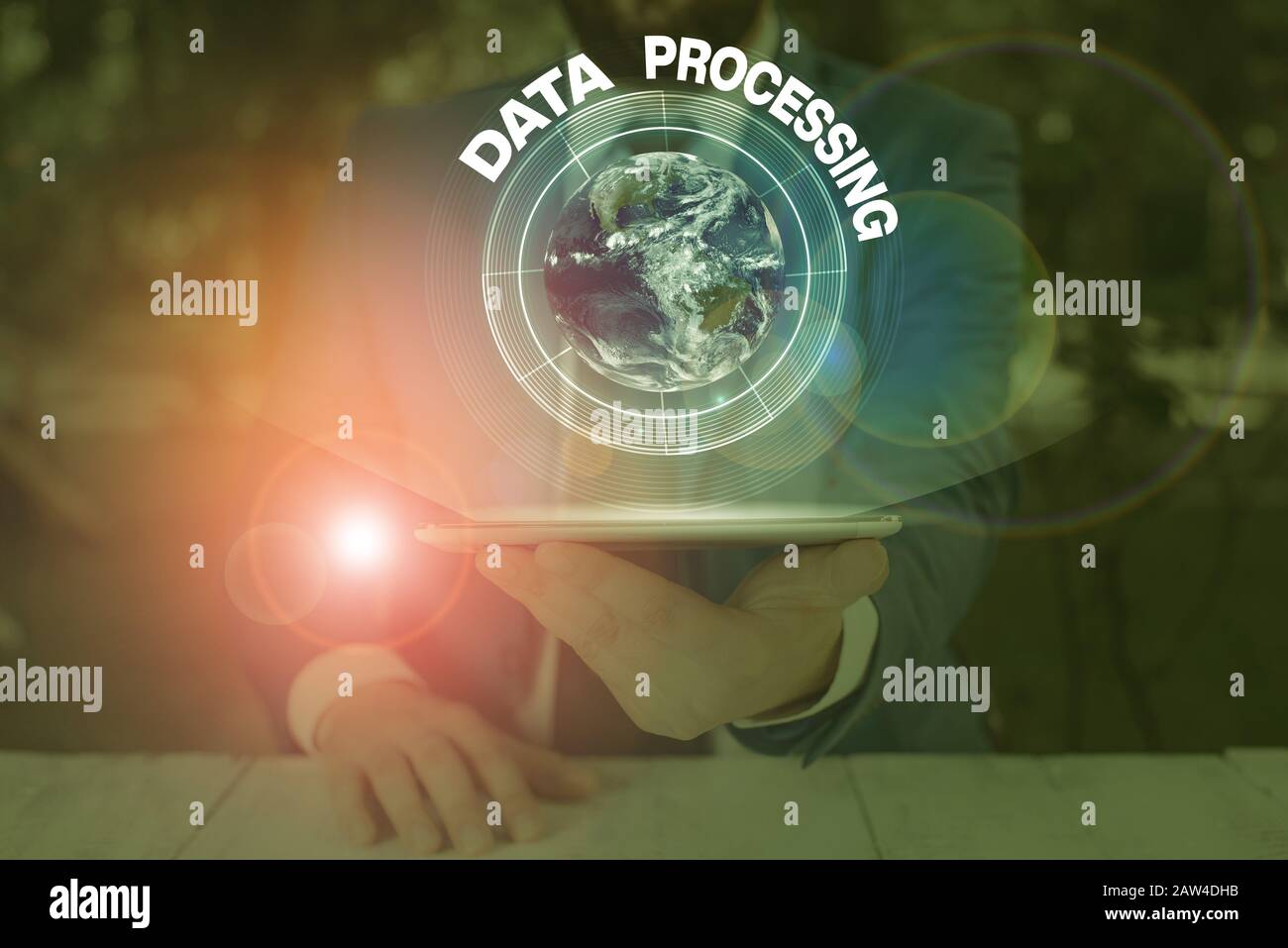 Writing note showing Data Processing. Business concept for collection ...