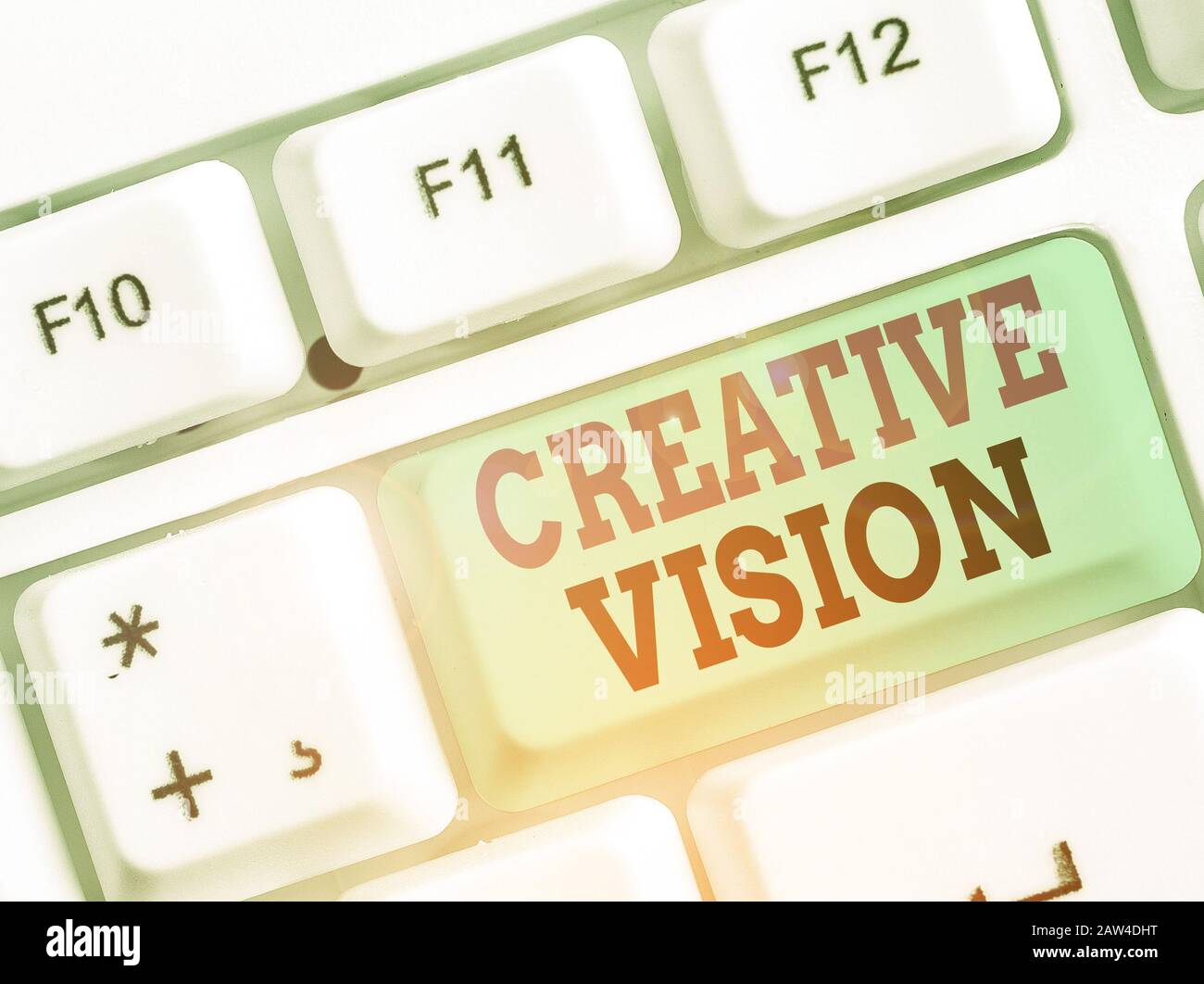 Handwriting text Creative Vision. Conceptual photo process of ...