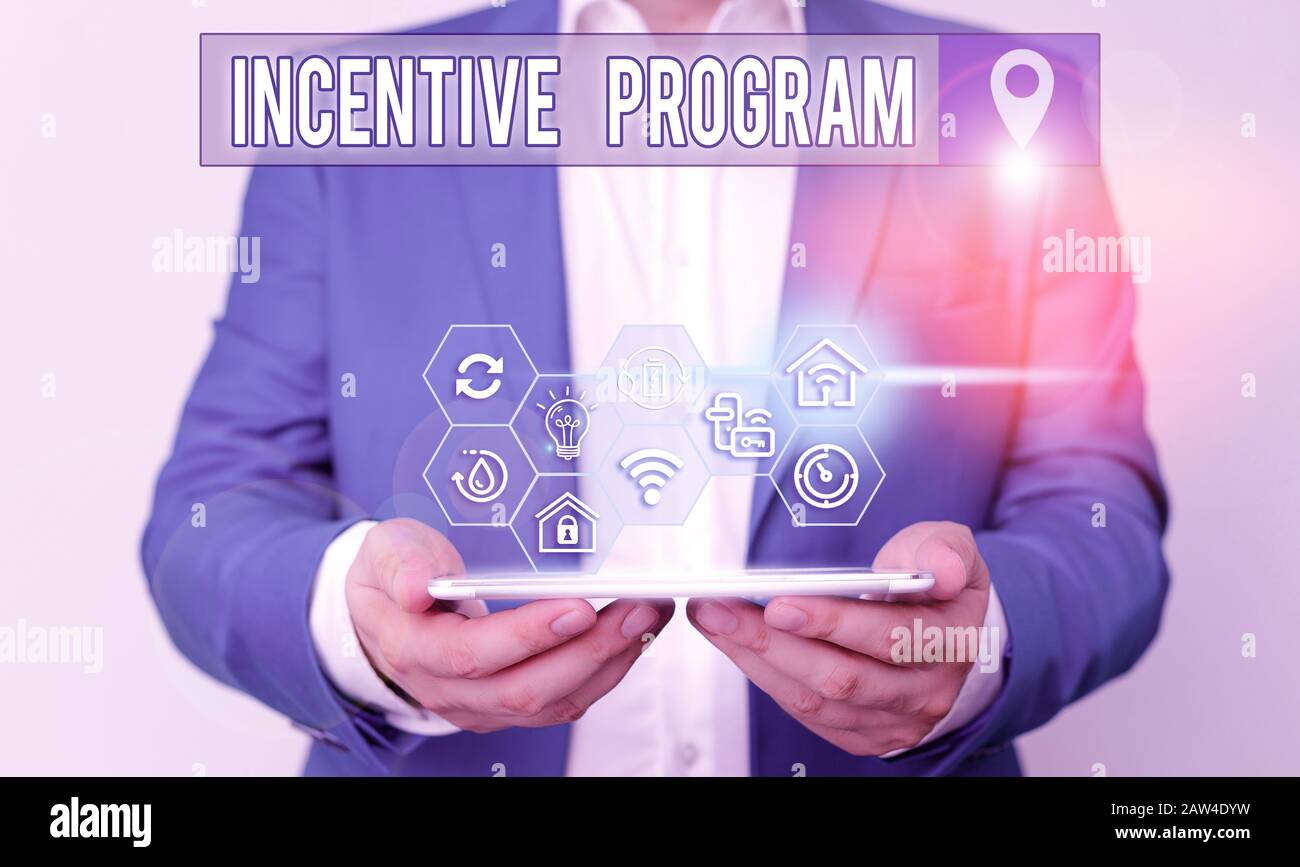 Handwriting text writing Incentive Program. Conceptual photo specific ...