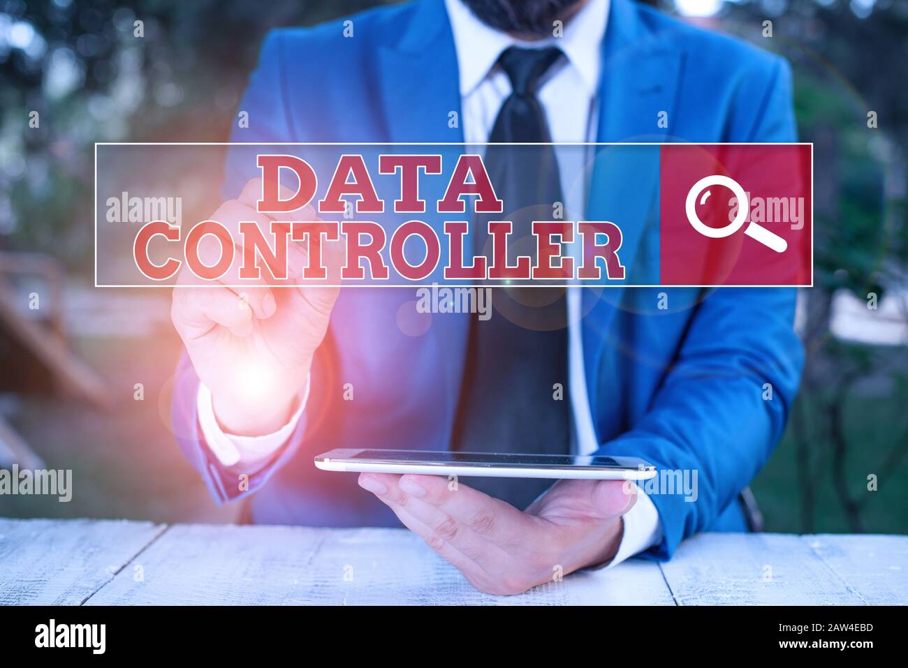 Text sign showing Data Controller. Business photo showcasing ...