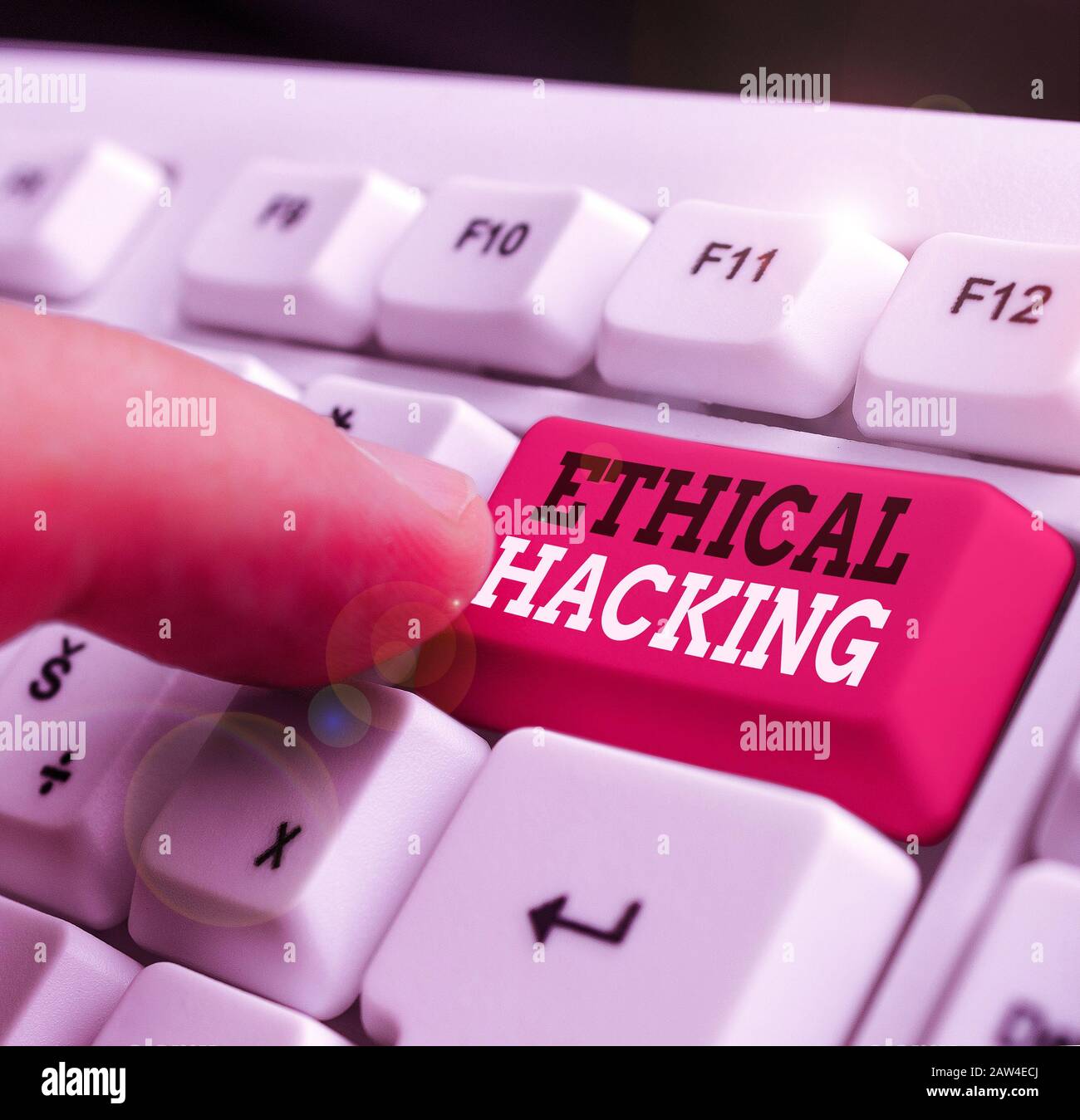 Writing note showing Ethical Hacking. Business concept for act of ...