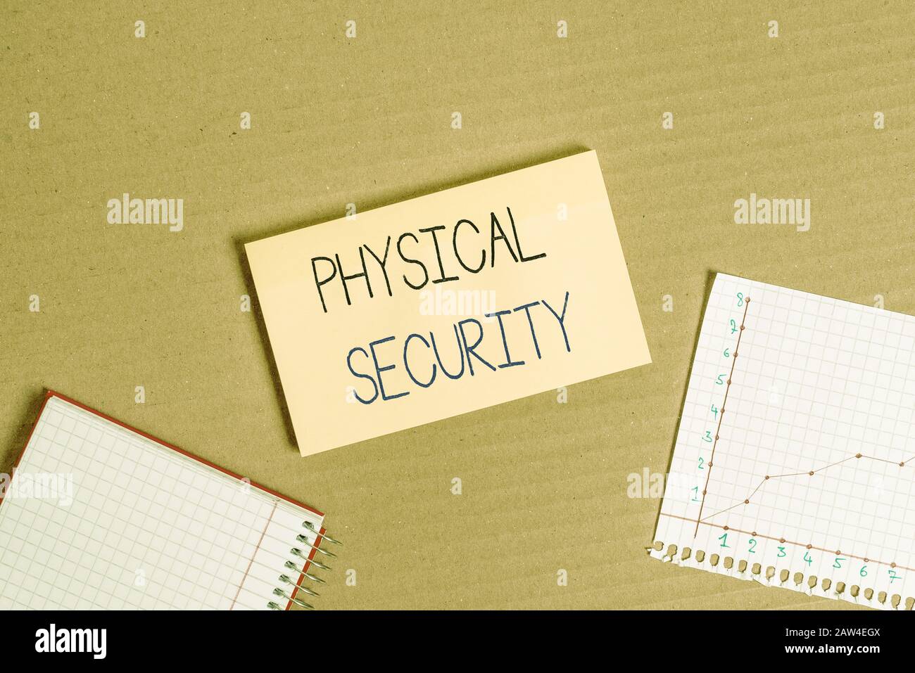Writing note showing Physical Security. Business concept for designed ...