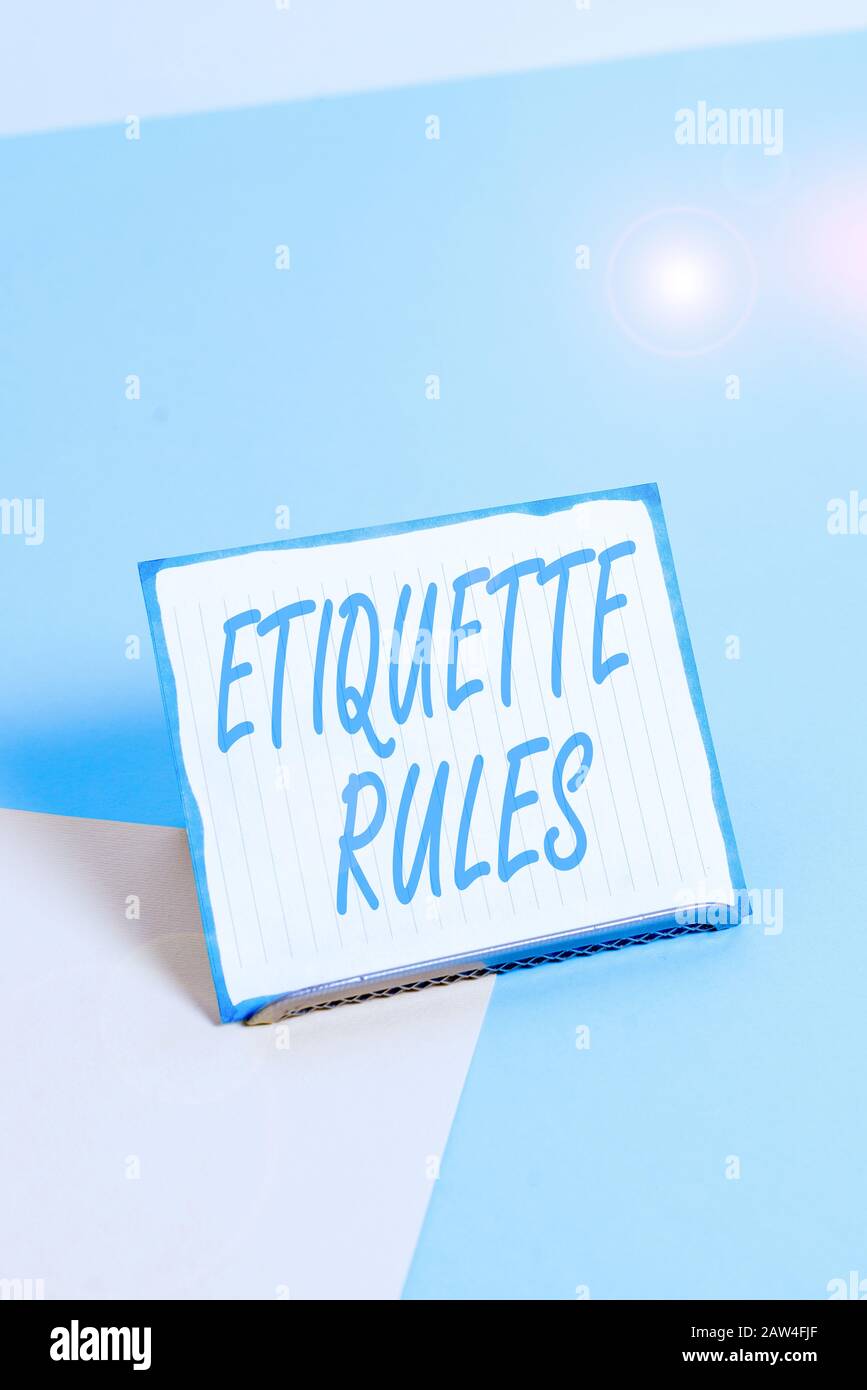 Etiquette Meaning