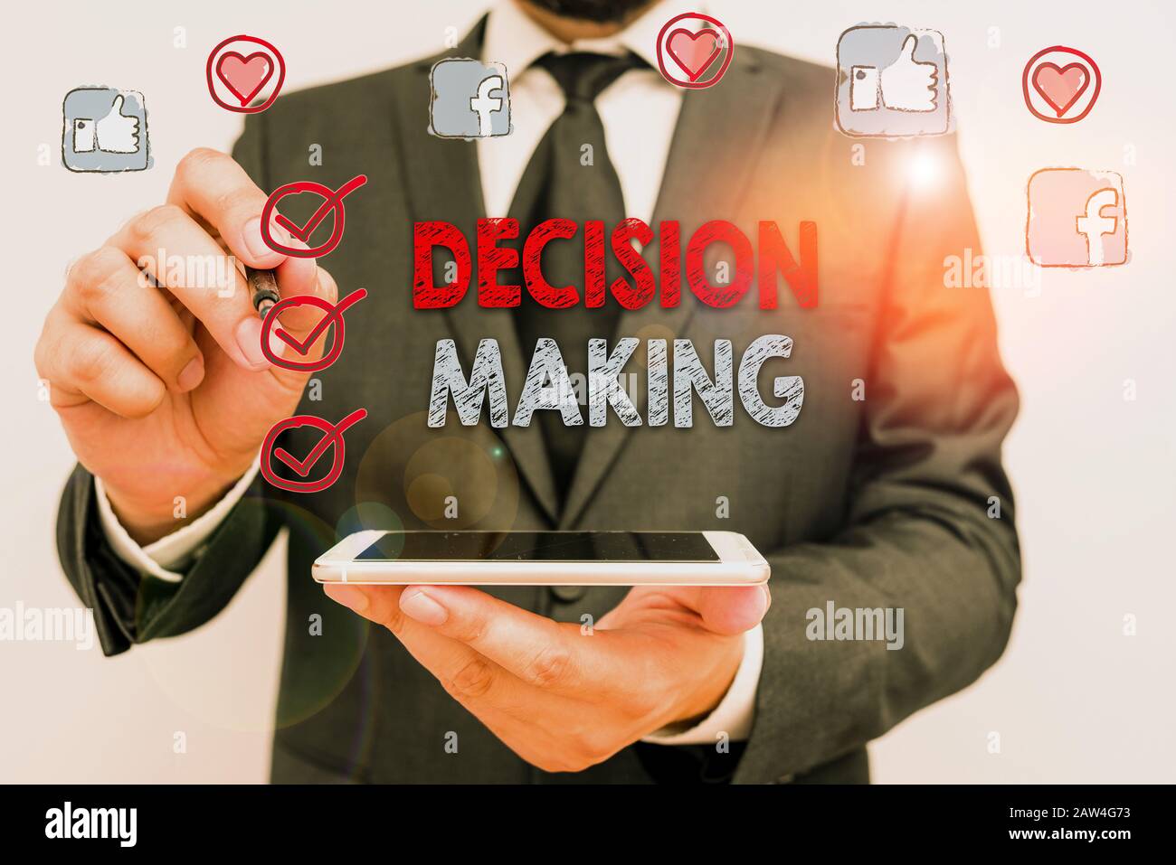 Conceptual hand writing showing Decision Making. Concept meaning ...