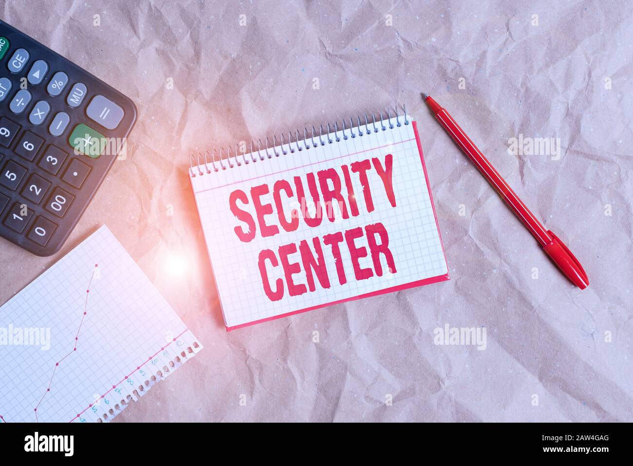 Handwriting Text Writing Security Center Conceptual Photo Centralized