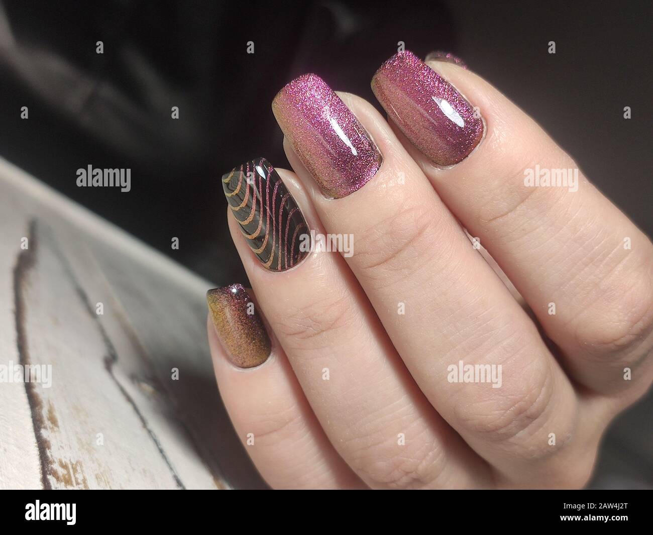 Youth manicure design best nails, collage Stock Photo - Alamy
