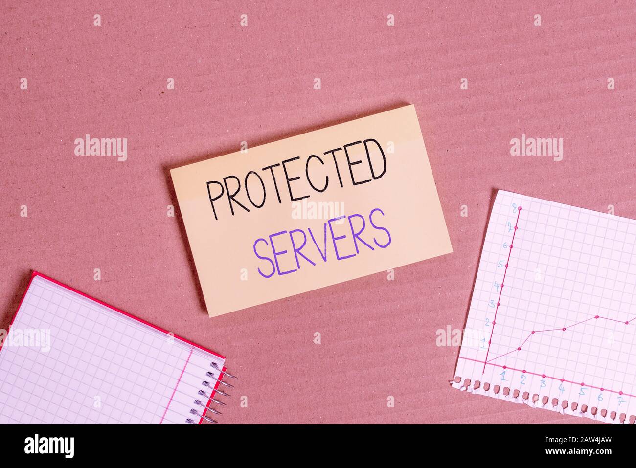Writing note showing Protected Servers. Business concept for technology ...