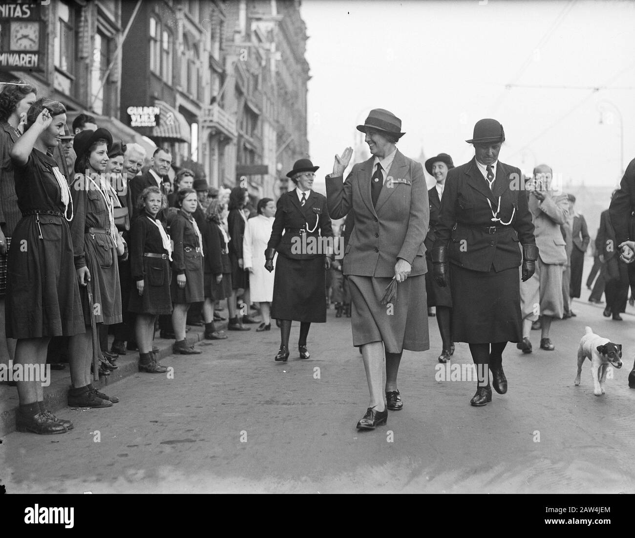 Lady Baden Powell in Amsterdam Lady Baden Powell during her walk down ...