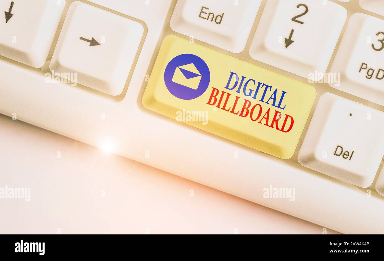 Text sign showing Digital Billboard. Business photo text billboard that ...