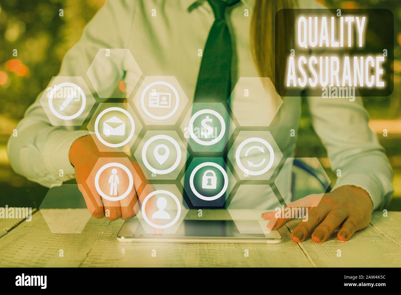 Handwriting text writing Quality Assurance. Conceptual photo preventing ...