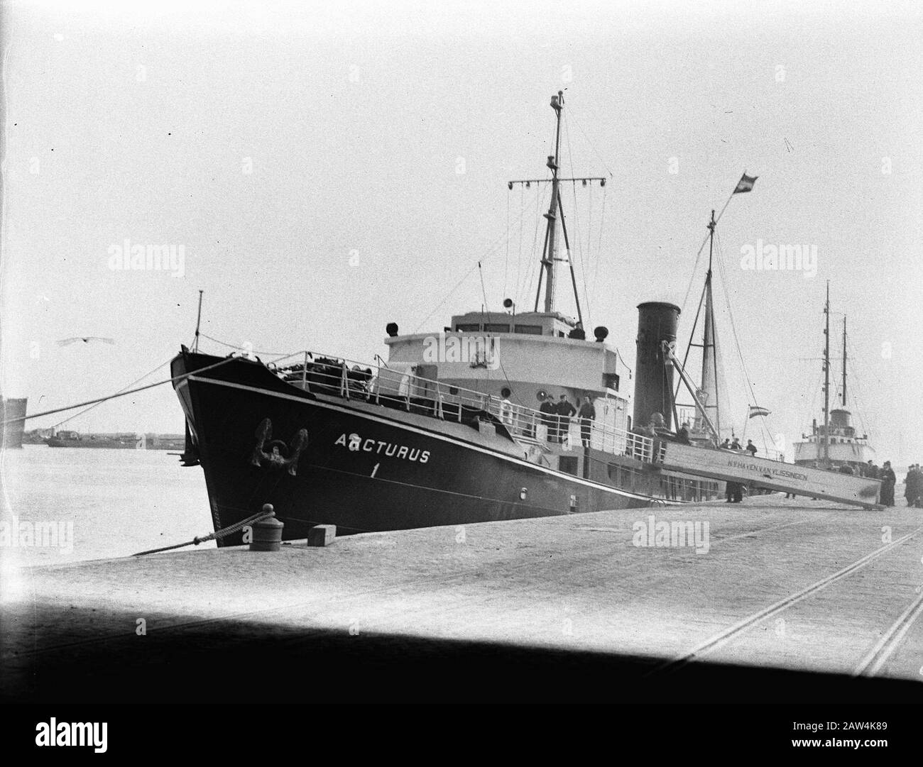 Trial and transfer of the steam pilot boat "Arcturus" during a tour of ...