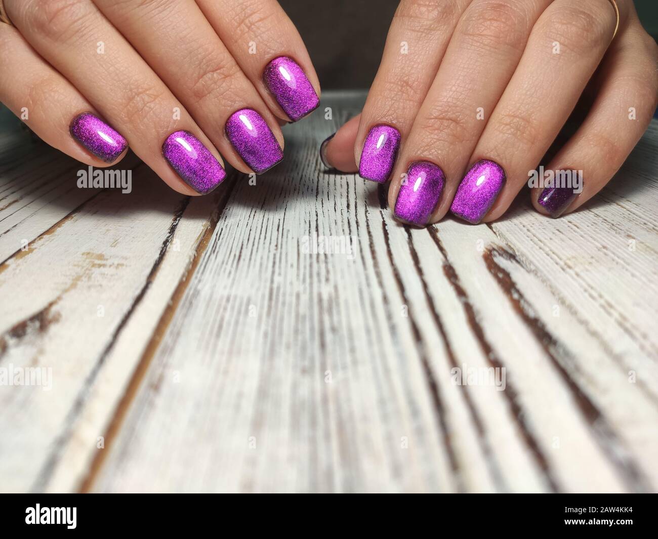 stylish manicure with a design Stock Photo - Alamy