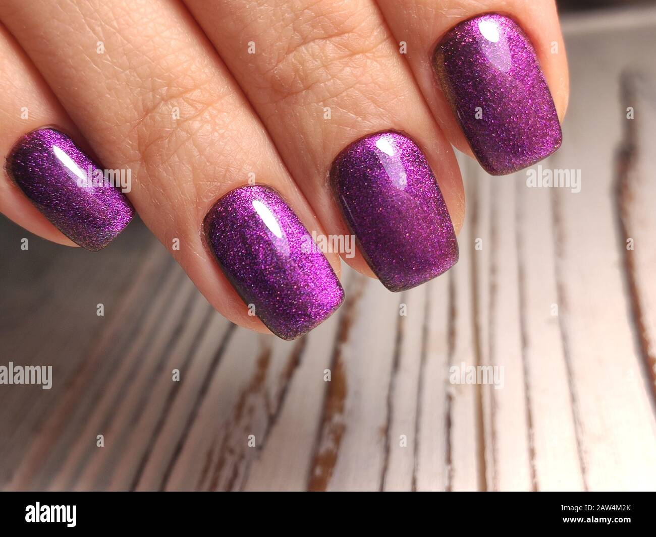 stylish manicure with a design Stock Photo - Alamy