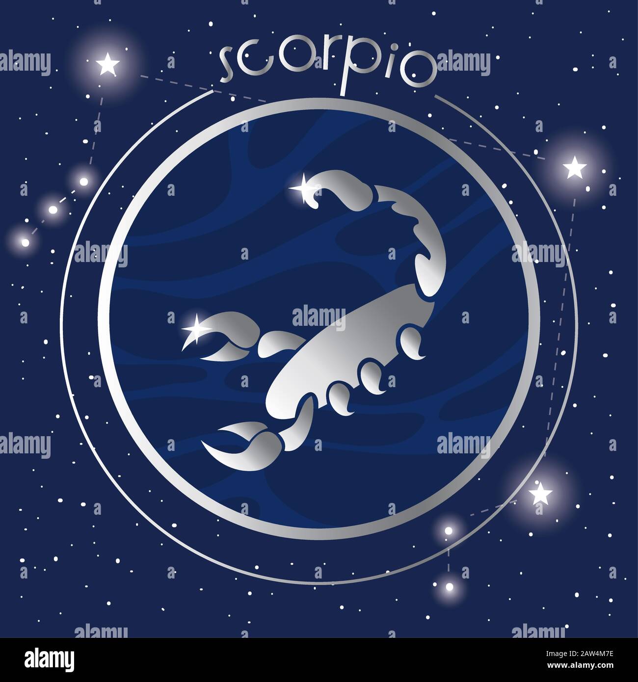 scorpio zodiac sign silver seal Stock Vector Image & Art - Alamy