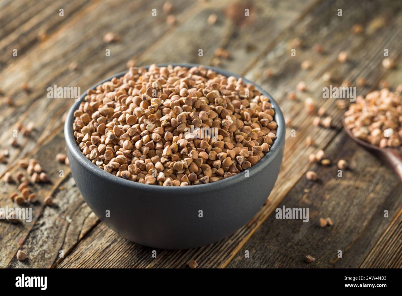 Dry Organic Roasted Buckwheat in a Bowl Stock Photo - Alamy
