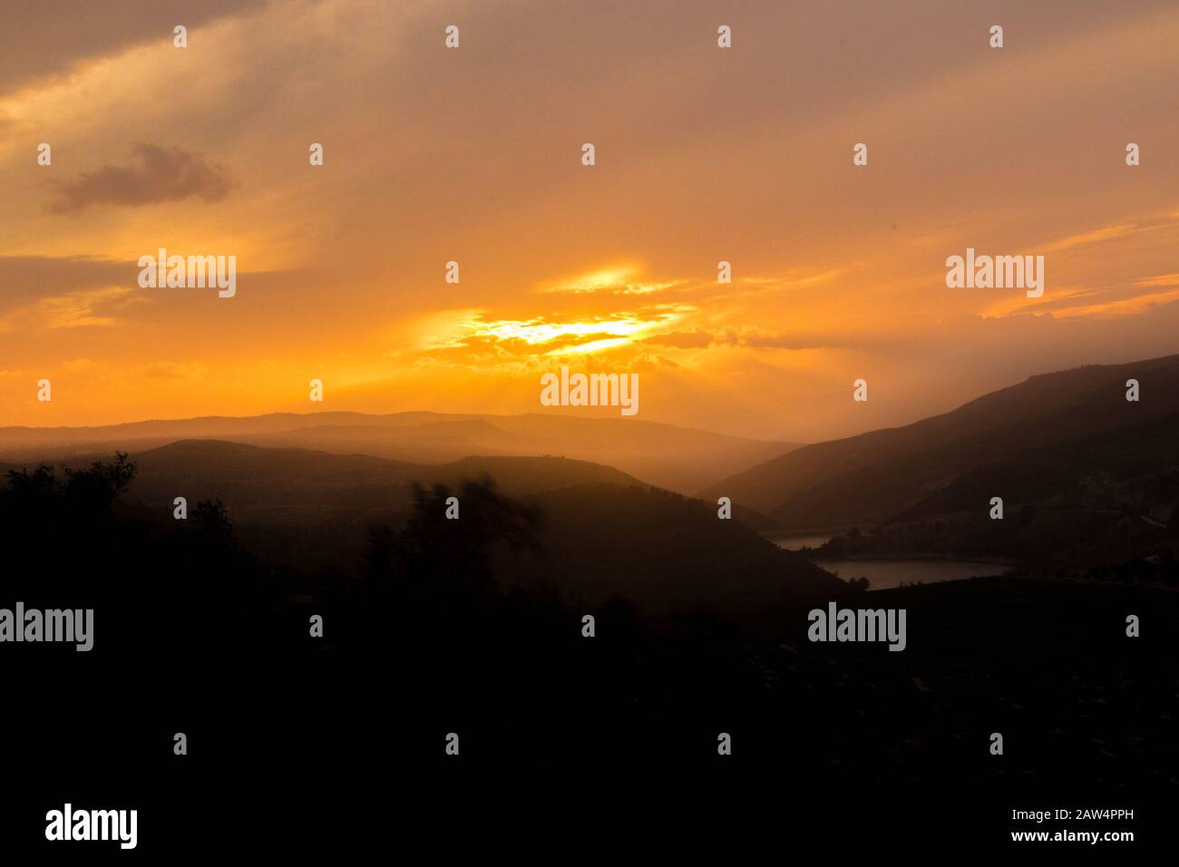 The king Talal Dam is a large and beautiful dam in the hills of ...