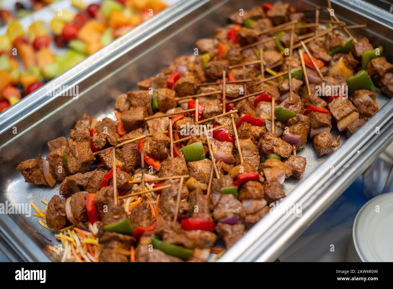 Appetizers and finger food. Sample of catered food Stock Photo - Alamy