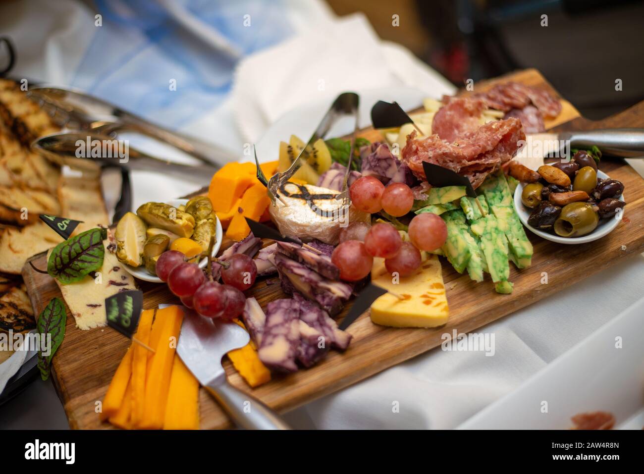 Appetizers and finger food. Sample of catered food Stock Photo - Alamy