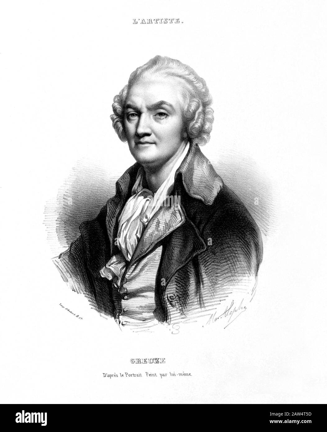 1770 ca , Paris , FRANCE : The french painter JEAN BAPTISTE GREUZE ...