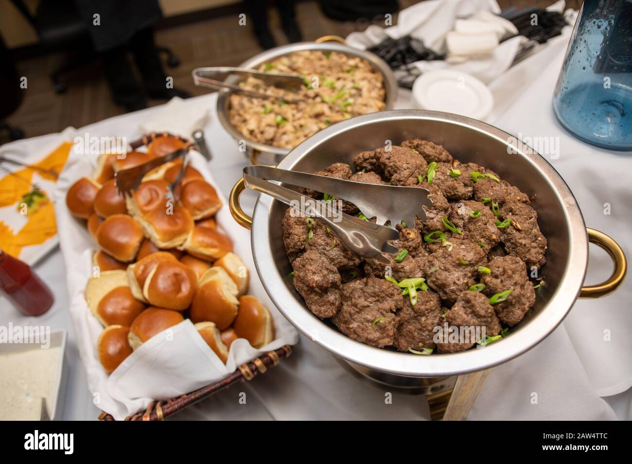 Appetizers and finger food. Sample of catered food Stock Photo - Alamy