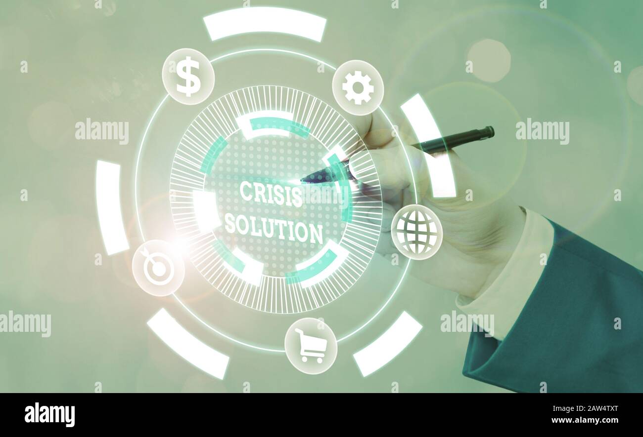 Word writing text Crisis Solution. Business photo showcasing process by ...
